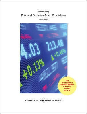 Practical Business Math Business Procedures Pack By Slater – Mybooksfactory