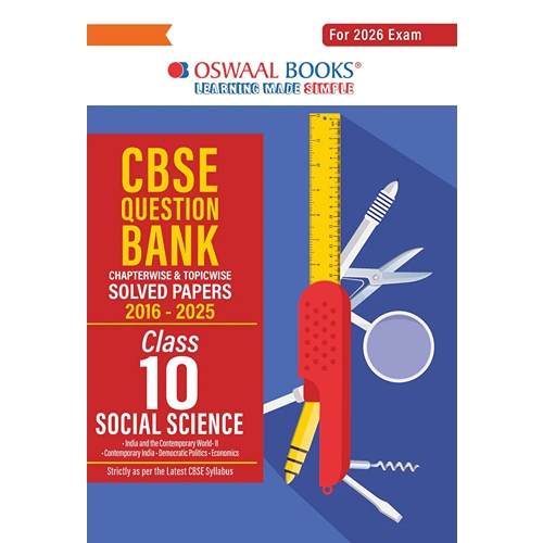 Oswaal CBSE Question Bank Social Science Class 10 For Exam 2026 ...